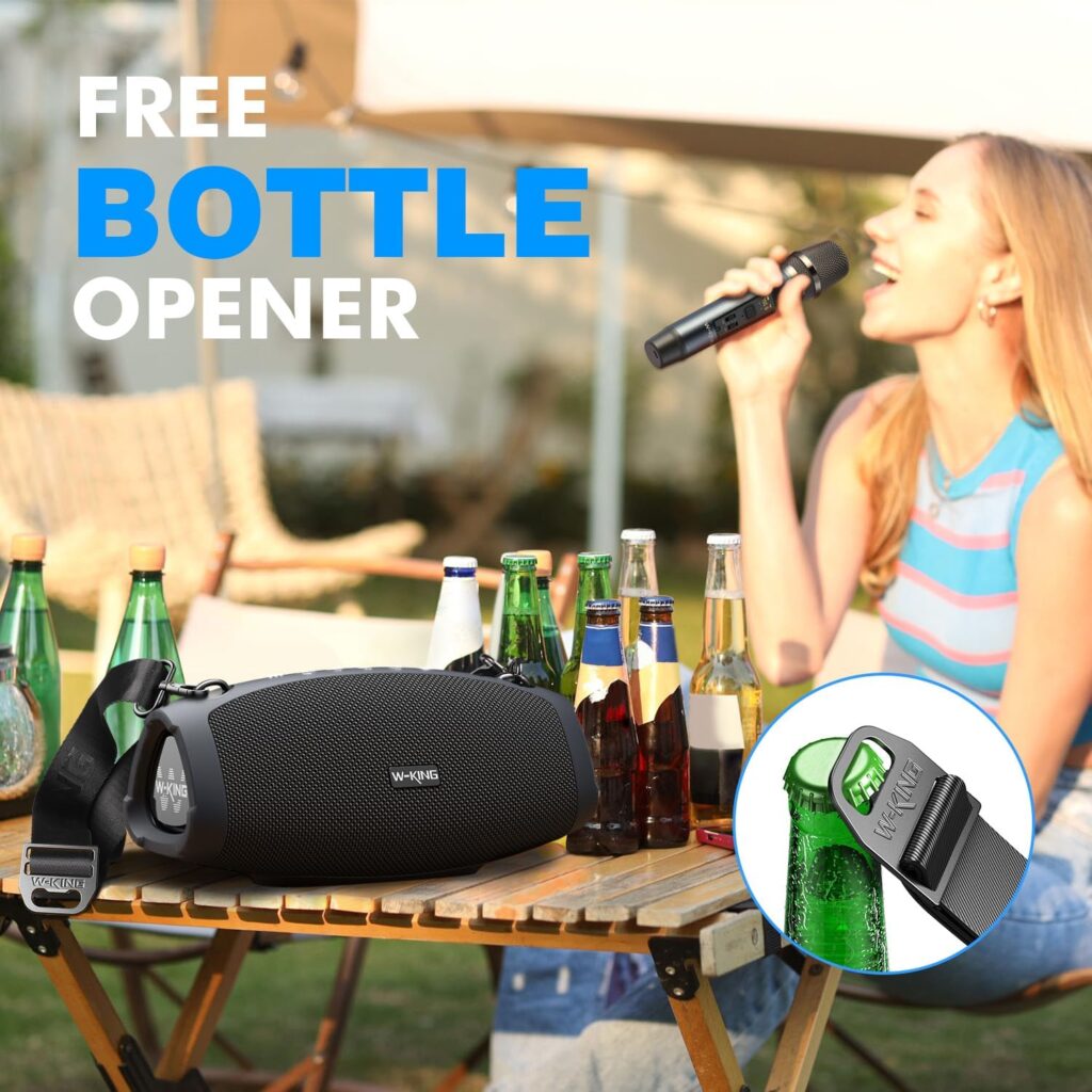 W-King X10 nešiojama Bluetooth kolonėlė su mikrofonu 70W – 15600mAh 3 ...